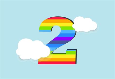 Rainbow Numbers Vectors And Illustrations For Free Download Freepik