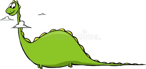 Dinosaur Hiding Behind A Rock Stock Illustration Illustration Of
