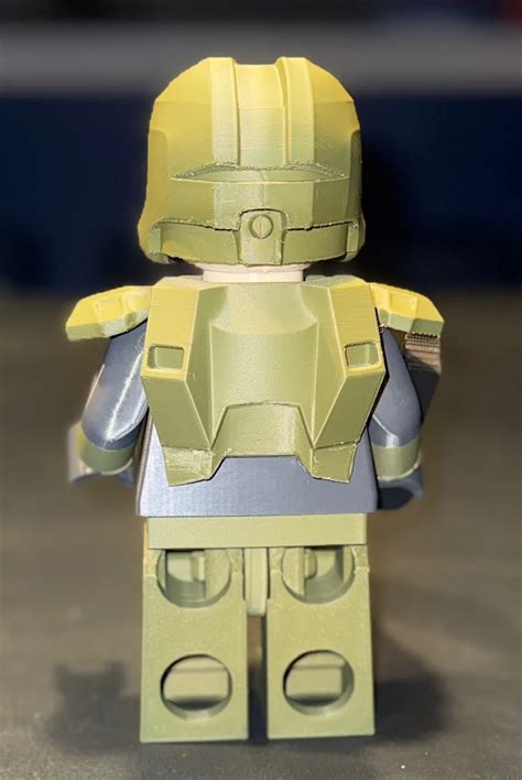 Mega Brick Master Chief Minifigure 51 Scale Remixed By Brickdreams