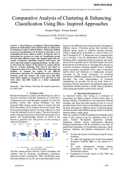 pdf comparative analysis of clustering and enhancing classification