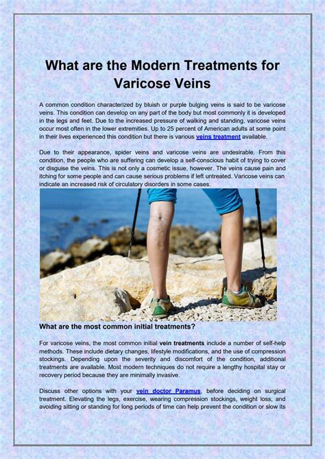 What Are The Modern Treatments For Varicose Veins By Stonemarks Issuu