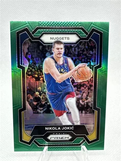 2023 24 Panini Prizm 17 Nikola Jokic Prizms Verde Pepite Denver Eur