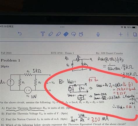 Solved Problem 1 R Th R R2 R3 26 Ints