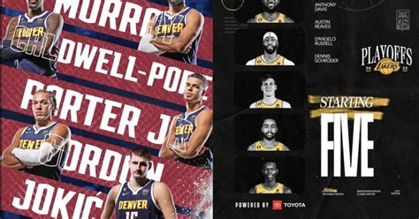 요키치vs르브론 Ad 격돌덴버vs레이커스 1차전 선발 명단 발표 Nba Po