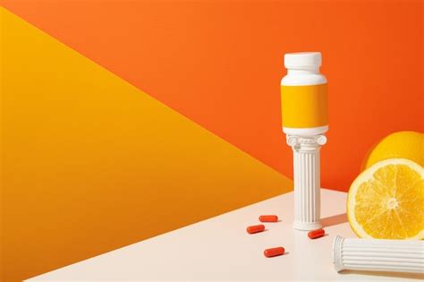 Premium Photo Vitamin C In A Bottle In The Form Of Tablets