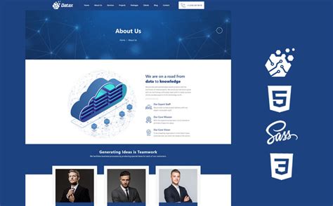 datax data science and machine learning html5 css3 theme website template 233468