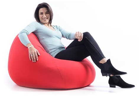Pouf Poire Rouge Stretch BiG à Prix Usine Livraison Gratuite