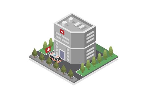 ilustrado isométrica hospital 42338368 Vector en Vecteezy