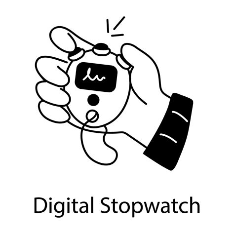 Trendy Digital Stopwatch 36121009 Vector Art At Vecteezy