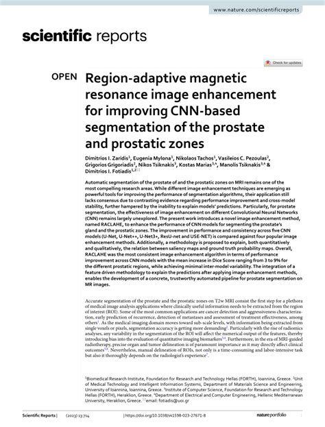 Pdf Region Adaptive Magnetic Resonance Image Enhancement For