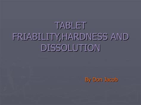 Dissolution Method Development Ppt Ppt