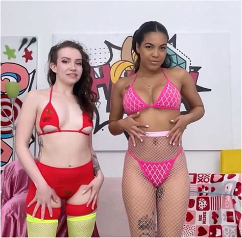 Maya Farrell Hazel Paige Maya And Hazel Swap Spit