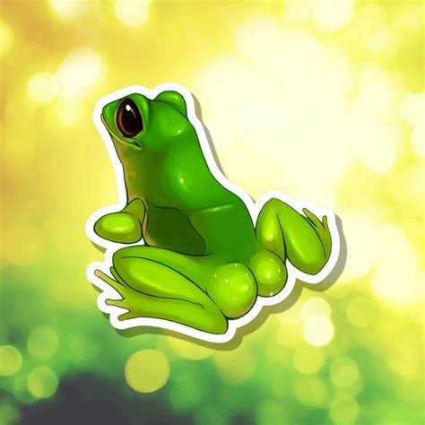 Frog Booty Die Cut Waterproof Sticker Laptop Water Bottle Decorative