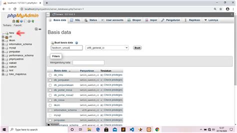 Cara Membuat Database Dengan Menggunakan Mysql Phpmyadmin
