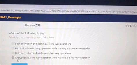 SAE1Developer Question 7 40 83 51 Which Of StudyX