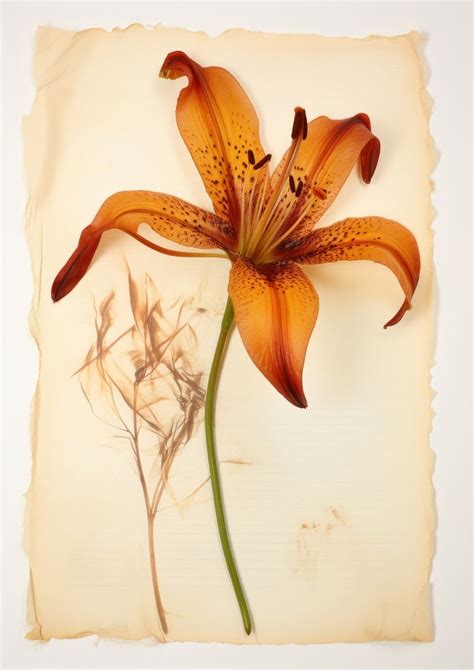 Real Pressed Lily Flower Petal Premium Photo Rawpixel