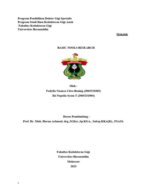 Basic Tools Research Lengkap Pdf