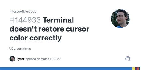 Terminal Doesnt Restore Cursor Color Correctly · Issue 144933