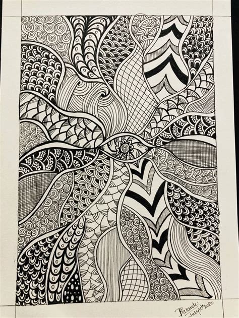 Abstract Zentangle Drawing