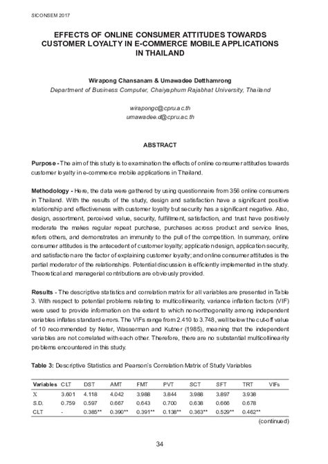 Pdf Effects Of Online Consumer Attitudes Towards Customer Loyalty In E Commerce Mobile