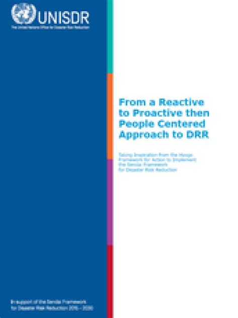 From A Reactive To Proactive Then People Centered Approach To Disaster