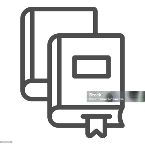 兩個紙質圖書線圖示在線教育概念教科書標誌的白色背景書籍收集圖標在大綱風格為移動概念和網頁設計向量圖形向量圖形及更多互聯網圖片 Istock