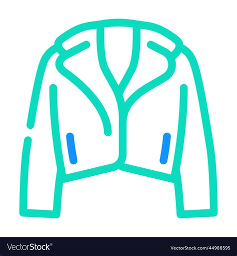Fur Jacket Outerwear Female Color Icon Royalty Free Vector