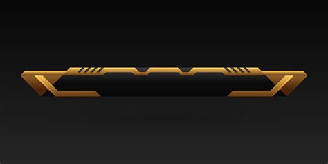 미래 지향적 인 검은 색과 금색 낮은 세 번째 게임 Gui 화면 제목 배너 템플릿 스티커에 대한 스톡 벡터 아트 및 기타 이미지 스티커 장치 화면 가상현실 Istock