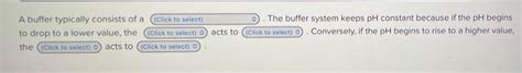 Solved A Buffer Typically Consists Of A Click To Select The