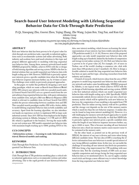 Search Based User Interest Modeling With Lifelong Sequential Behavior
