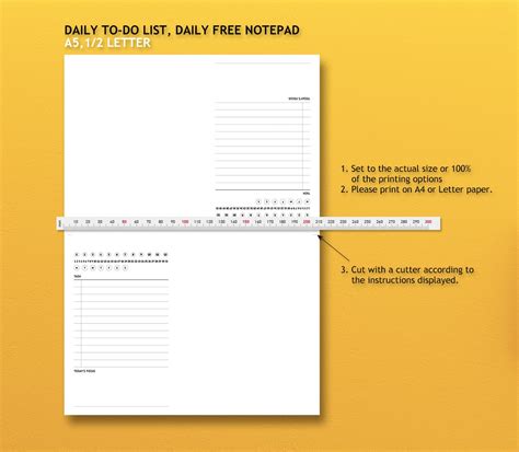 Printable Daily Note Pad Daily To Do List To Do By SecondStep