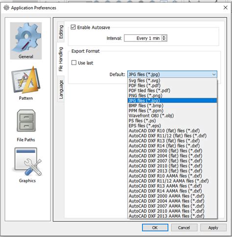 Configurable Default Export File Format User Requestssuggestion Box