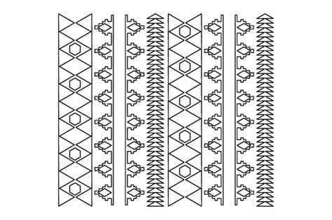 Aztec Pattern Line Art Svg Cut File By Creative Fabrica Crafts
