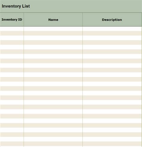 17 FREE Inventory List Excel Templates Word Excel Samples