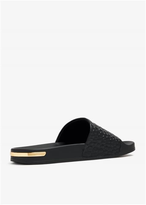 Mallet Midnight Croc Slides For Men Black In Uae Level Shoes