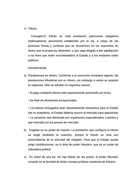 Trabajo Practico Derecho Tributario Tributo Concepto El Tributo Es