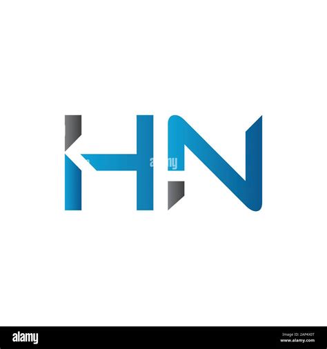 Letter HN Logo Design Vector Template Initial Linked Letter HN Vector