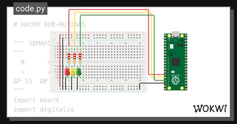 SUB RUTINAS EN PYTHON Wokwi ESP32 STM32 Arduino Simulator