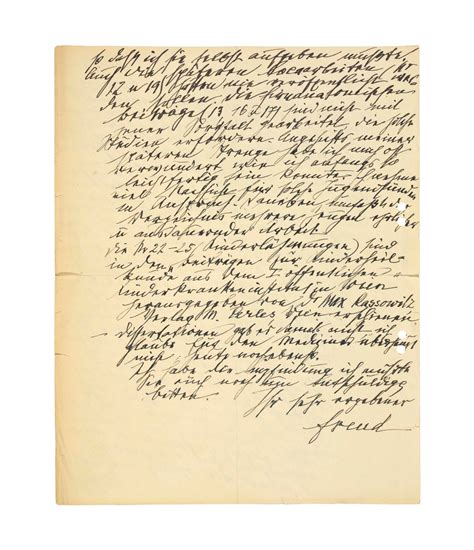 Freud Sigmund 1856 1939 Autograph Letter Signed ‘freud To Dr