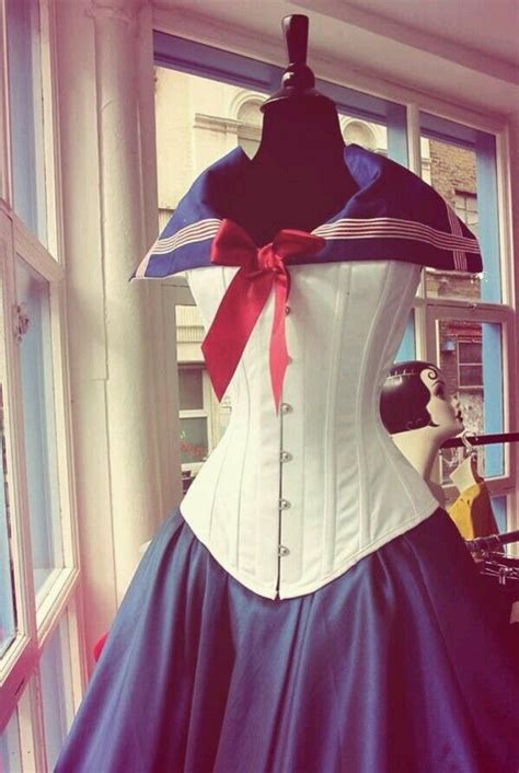 Dress Sailor Moon Sailor Style Corset Corset Marine Sailor Fashion