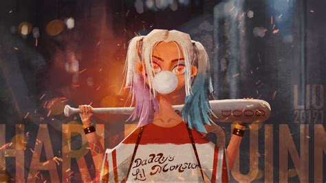 1920x1080 Resolution Harley Quinn With Baseball Bat 1080p Laptop Full
