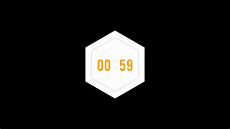 1 Minute Timer Countdown Animation 60 Second Stock Motion Graphics Sbv