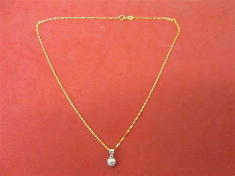 Cadena Gargantilla Corazón Dama Oro Solido 10 Kilates 1 593 90 en