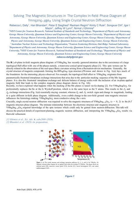 Pdf Solving The Magnetic Structures In The Complex In Field Phase Diagram Of Ymn 6 Sn 6− X Ge