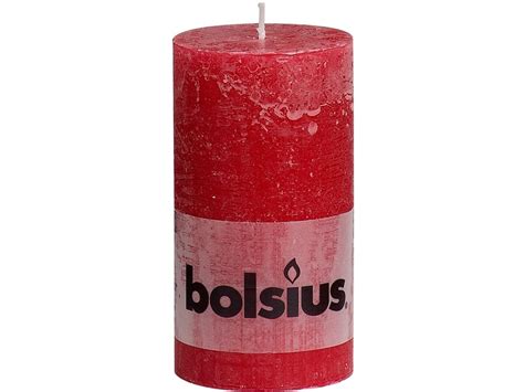 Bolsius rusztikus henger gyertya piros Gyertya és Mécses Á