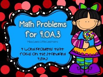 4 OA 3 Word Problems By Miss Lee S Babe Learners TPT