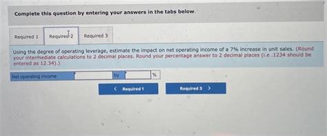 Solved Required What Is The Company S Degree Of Chegg