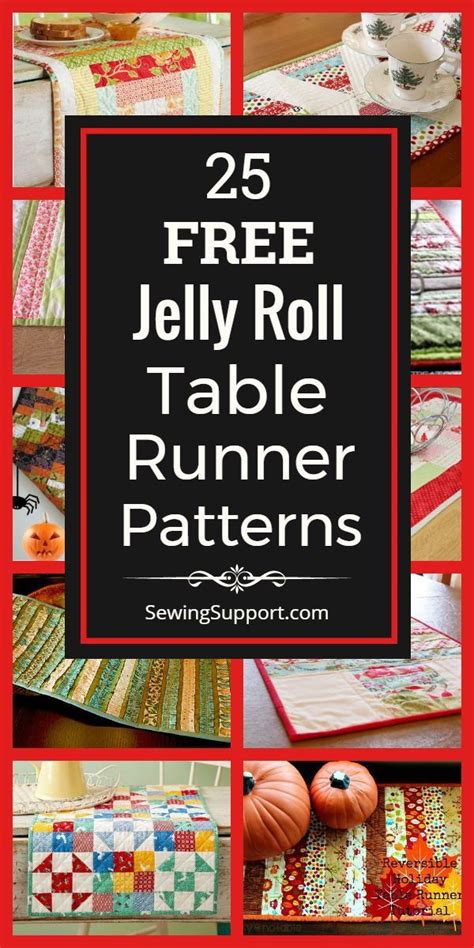 Jelly Roll Table Runners Free Patterns Over 100 Free Jelly Roll Quilt