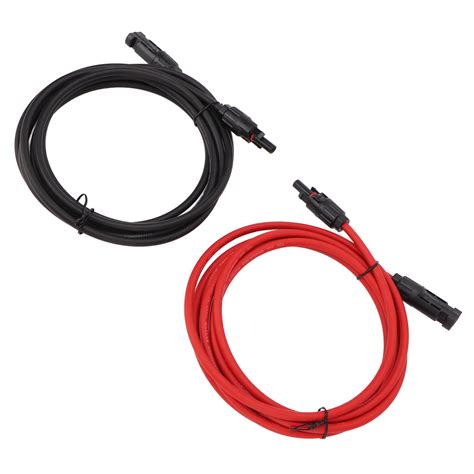 1 Pair Solar Extension Cable 6mm2 Ppe Copper Insulated Solar Panel Wire