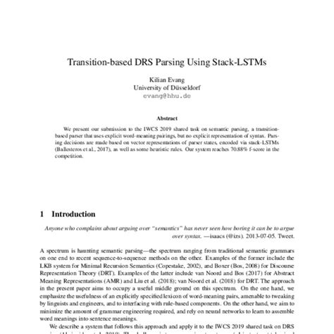 transition based drs parsing using stack lstms acl anthology